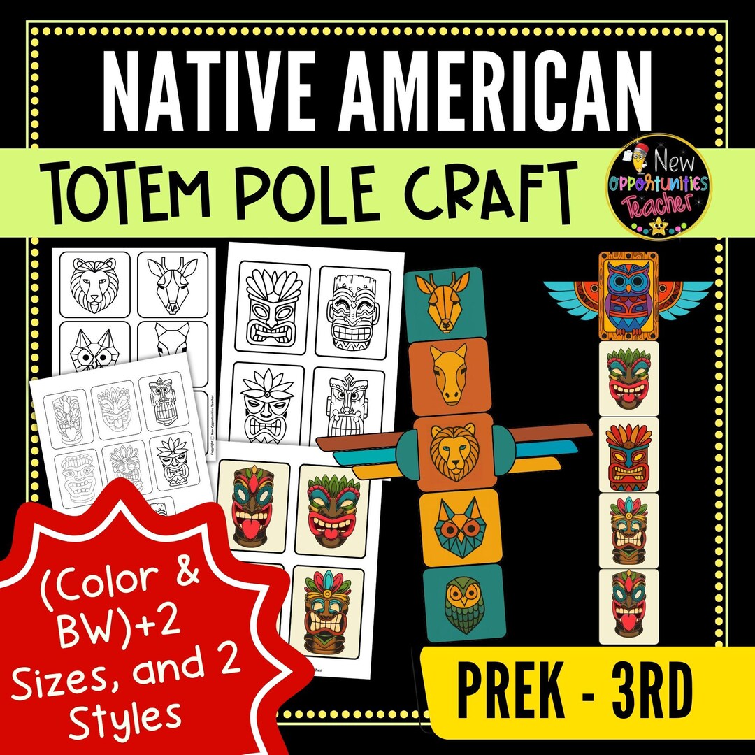 Native American Heritage Month Totem Pole Craft Activities, November ...