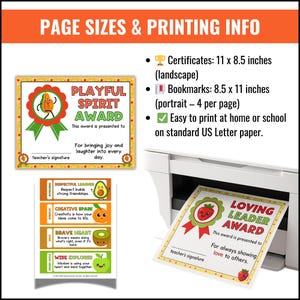 Fruits of the Spirit Silly End of Year Student Awards Editable Canva ...