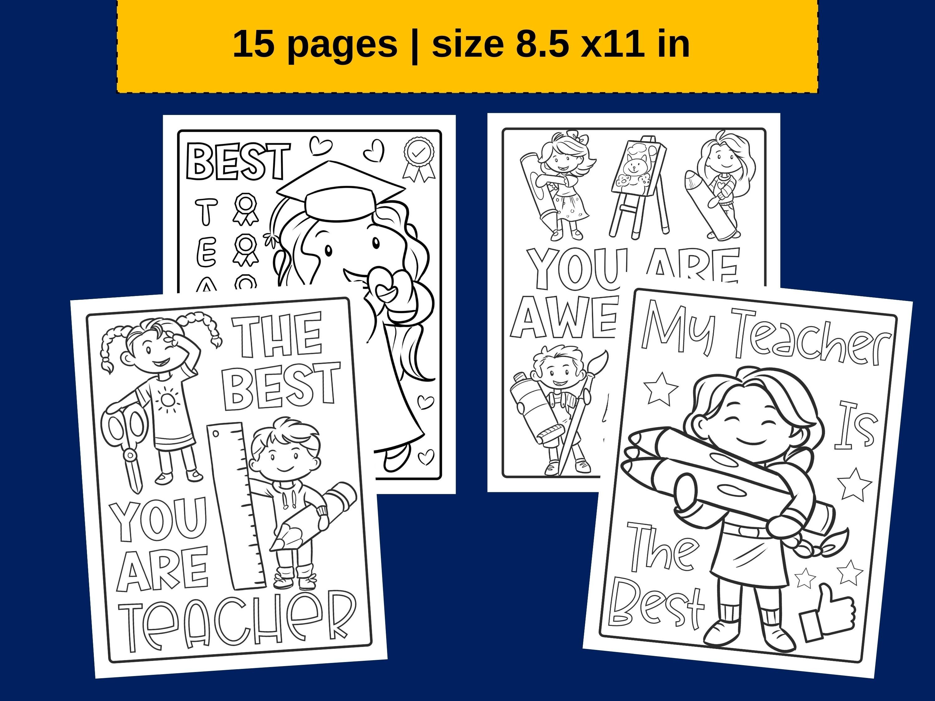 Teacher Appreciation Week Coloring Pages Teacher Appreciation Coloring ...