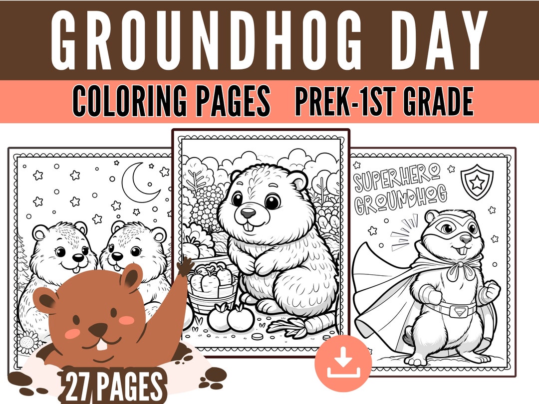 Groundhog Day Coloring Pages, Groundhog Coloring Sheets Preschool ...