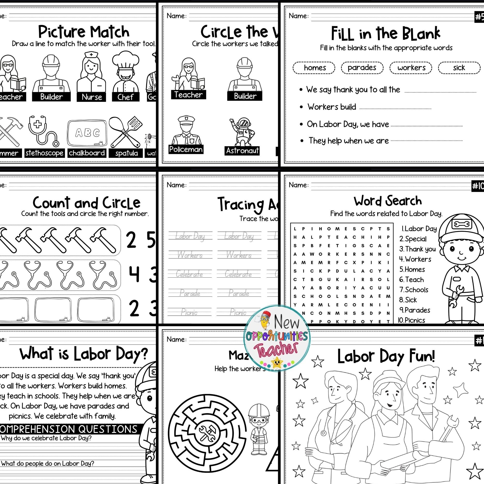 Labor Day Reading Comprehension Passage With Questions | Activity ...
