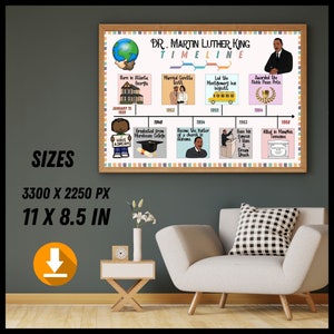 Martin Luther King Jr Timeline Poster Martin Luther King Life Timeline ...