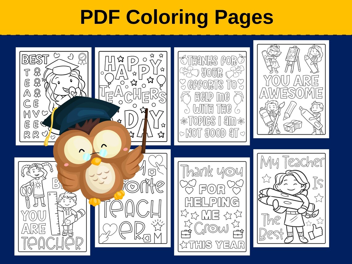 Teacher Appreciation Week Coloring Pages Teacher Appreciation Coloring ...