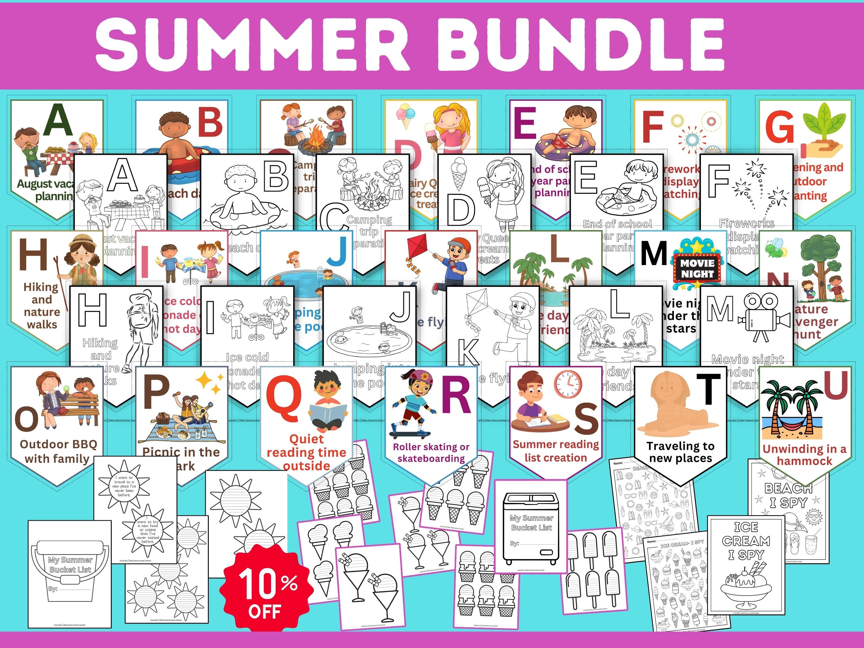 End of Year Activities Bundle Summer I SPY ABC Countdown to Summer ...