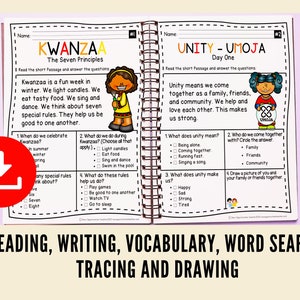 Celebrate Kwanzaa With Our Engaging Kindergarten Workbook - Etsy