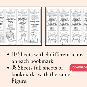 Famous Hispanic Icons Coloring Bookmarks - Hispanic Heritage Month ...