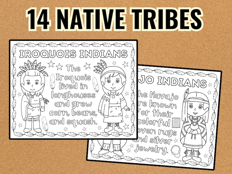 A Childs Journey Through Native Tribes Coloring Sheets Native American ...