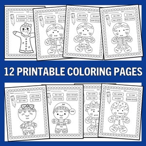 Gingerbread Man Color by Sight Word Worksheets | Gingerbread Man ...