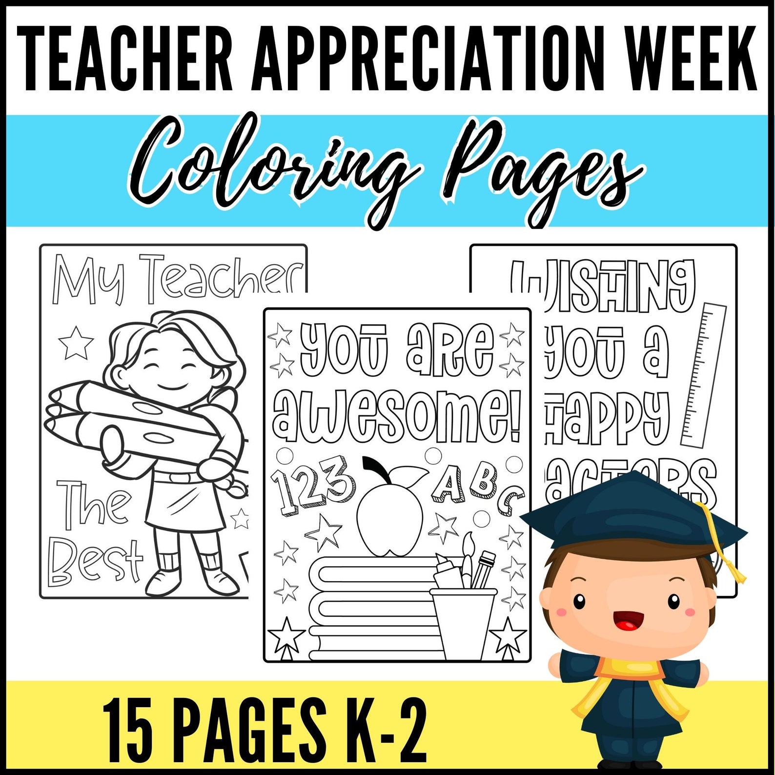Teacher Appreciation Week Coloring Pages Best Teacher Coloring Page ...