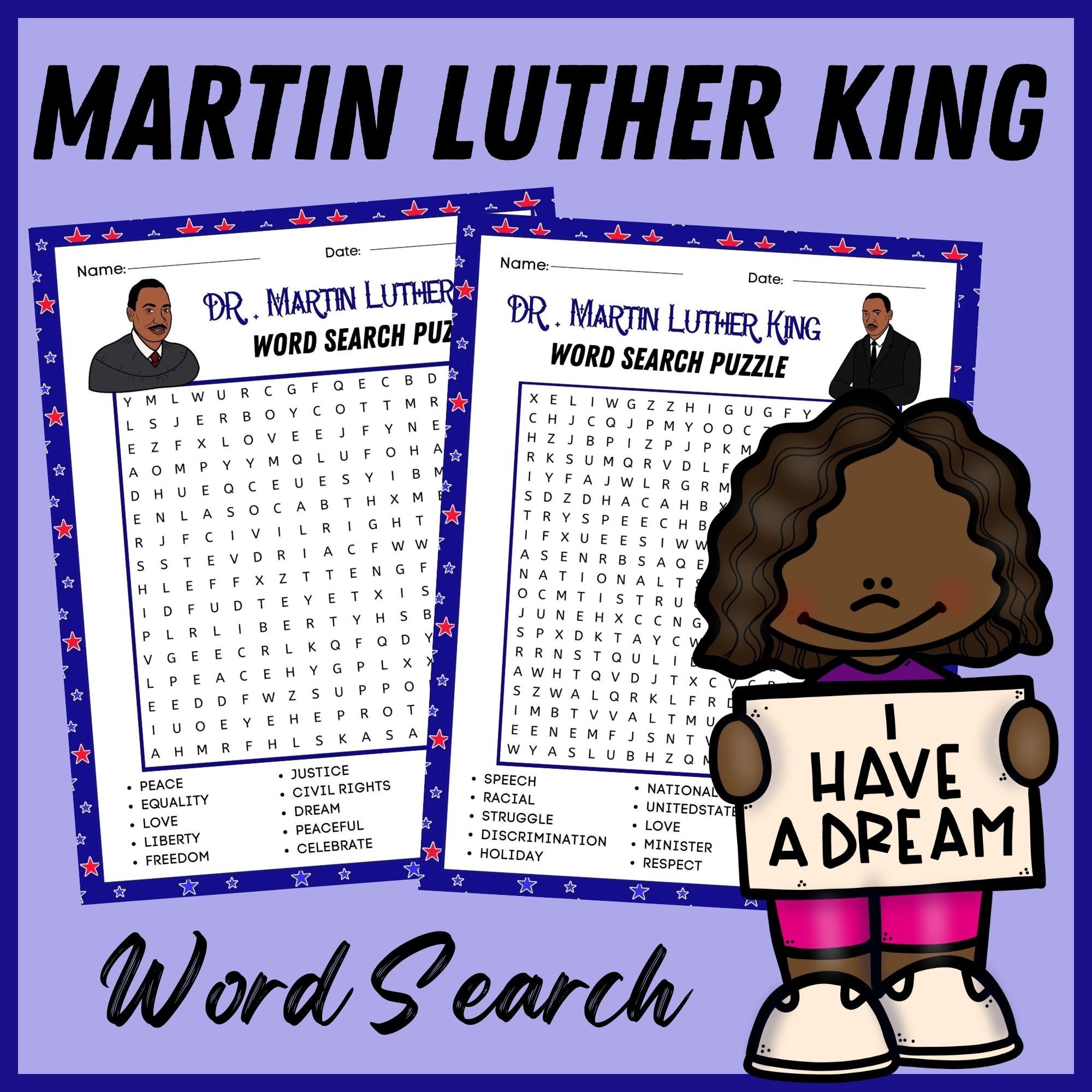 Martin Luther King JR Games & Activities BUNDLE Black History Month ...