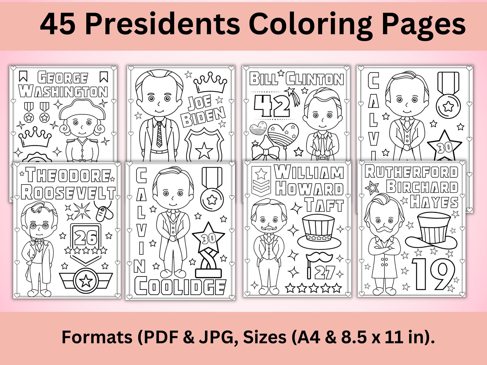 Printable Presidents' Day Coloring Pages | Presidents' Day Coloring ...