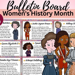 Printable Women's History Month Biography Bulletin Board | Famous Women ...