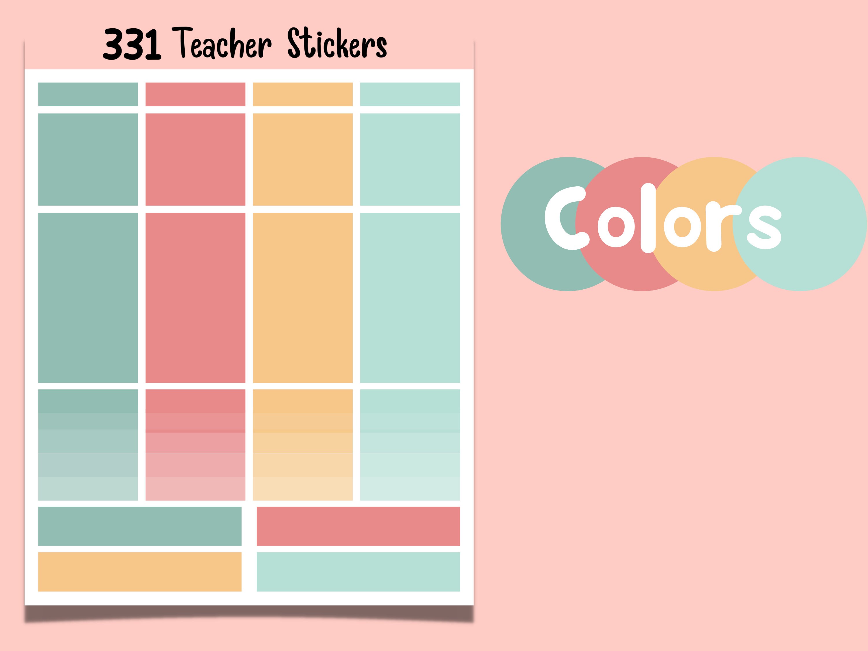 343 Teacher Digital Stickers for Goodnotes Pre-cropped PNG for Digital ...