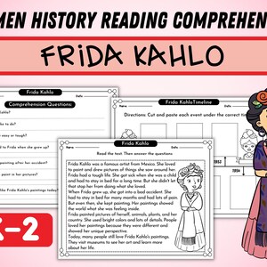 Frida Kahlo Reading Comprehension Passage | Women History Month ...