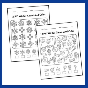 Winter I SPY Coloring Pages Christmas I Spy Coloring Games December ...