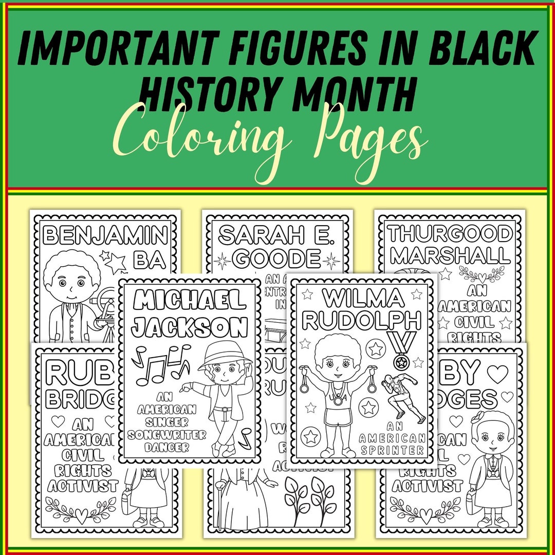 Important Figures in Black History Month Coloring Pages | African ...