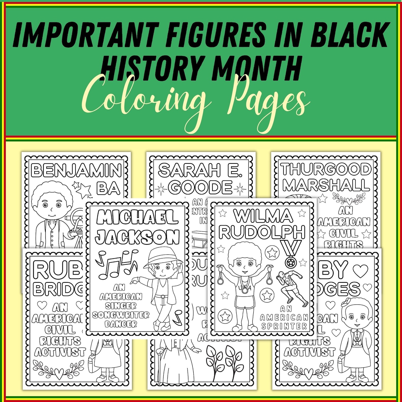 Important Figures in Black History Month Coloring Pages African ...