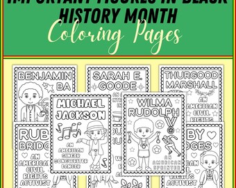 Important Figures in Black History Month Coloring Pages | African ...