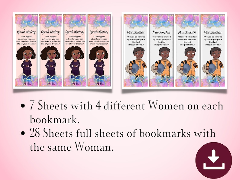 Women's History Month Bookmarks | Inspirational Women Quotes (printable ...
