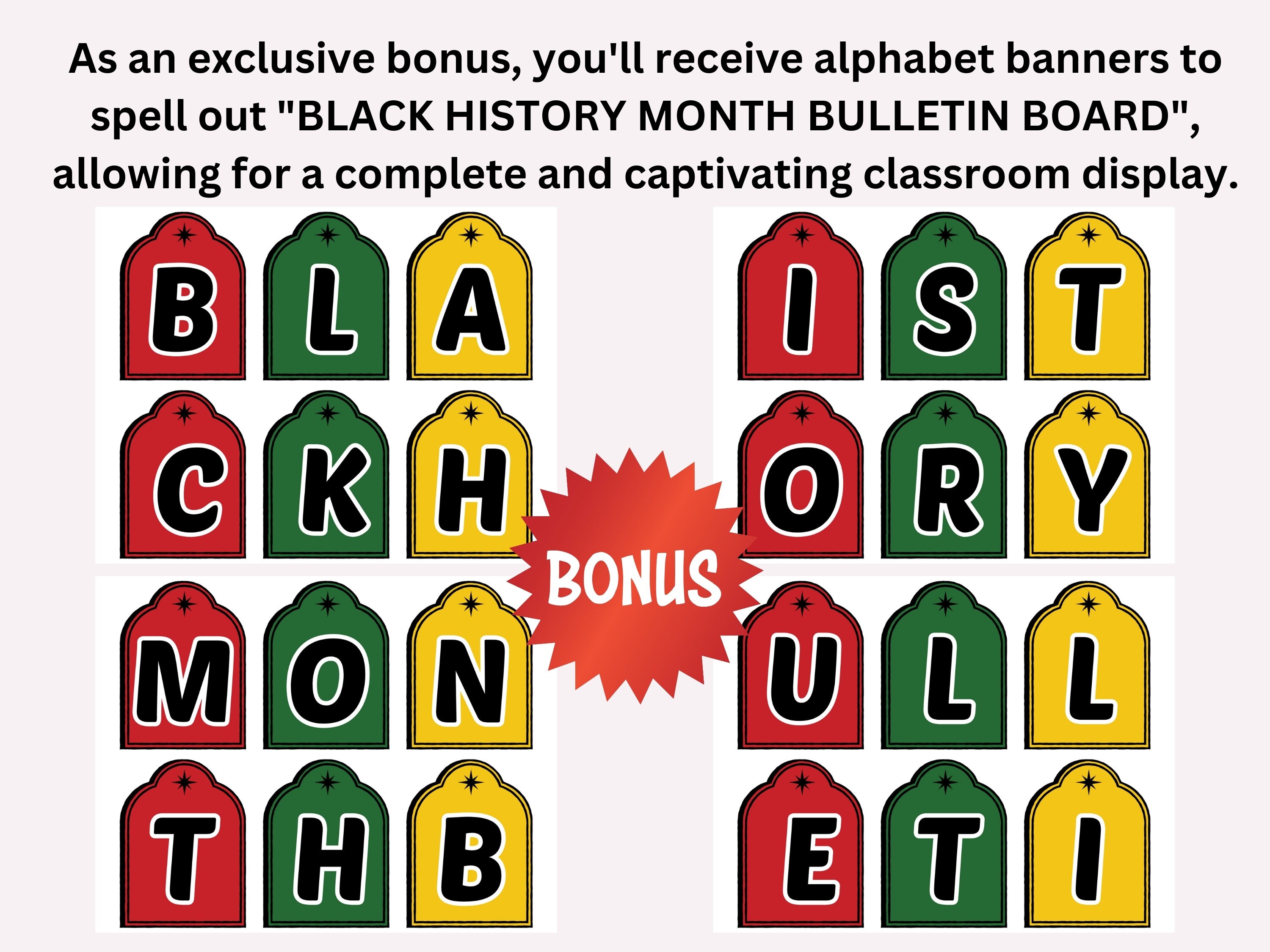 Black History Month Classroom Bulletin Board Set 42 Iconic Figures ...