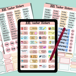 343 + Teacher Digital Stickers for Goodnotes | Pre-cropped PNG for ...