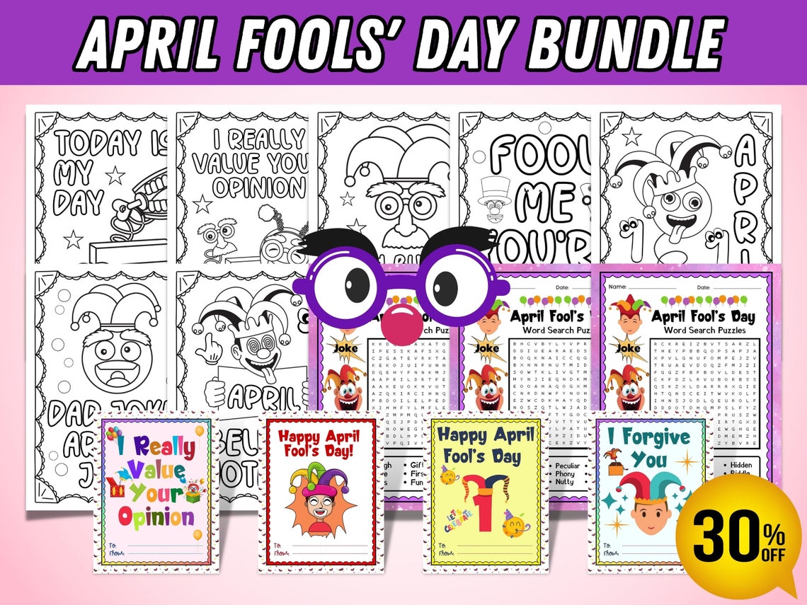 April Fools' Day Coloring Pages April Fools' Day Printable Coloring ...