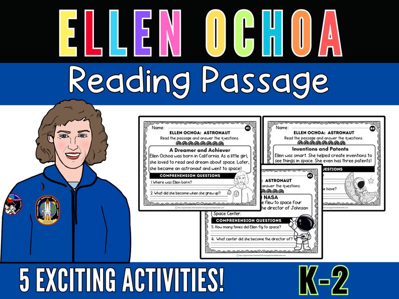Ellen Ochoa Reading Comprehension Passages and Questions | Timeline ...