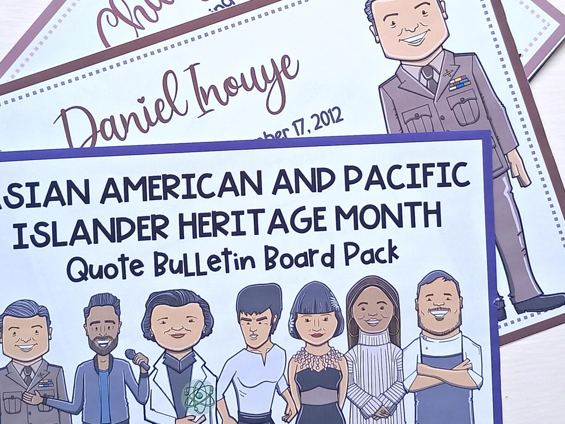 AAPI Heritage Month Quote Posters | Classroom Bulletin Board (PDF) - Etsy