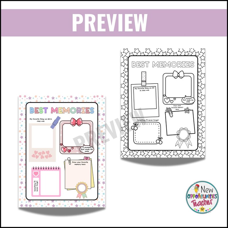 Student Teacher Goodbye Gift Book, Memory Keepsake (printable/editable ...