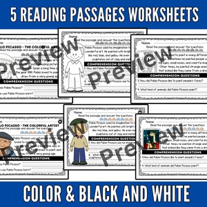 Pablo Picasso Reading Comprehension Passages | Timeline | Vocabulary ...