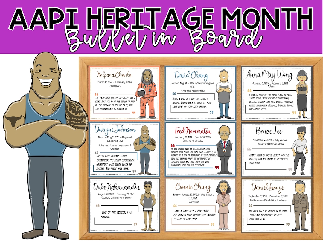 AAPI Heritage Month Quote Posters | Classroom Bulletin Board (PDF) - Etsy
