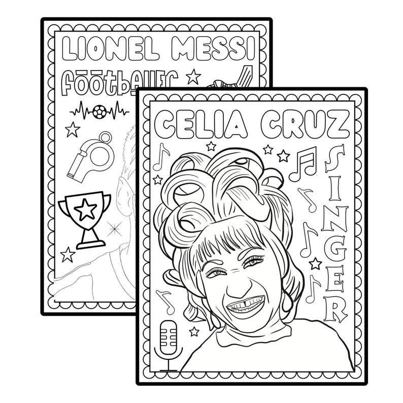 Hispanic Heritage Month Coloring Pages | 36 Latino Leaders (digital ...