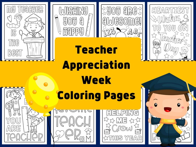 Teacher Appreciation Week Coloring Pages Teacher Appreciation Coloring ...