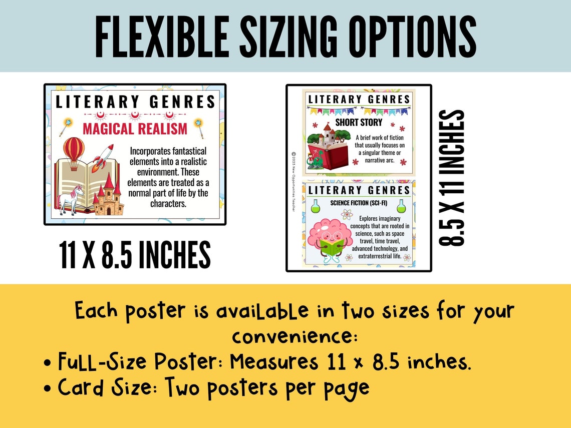 National Book Month Bulletin Board Set Literary Genres Posters ...