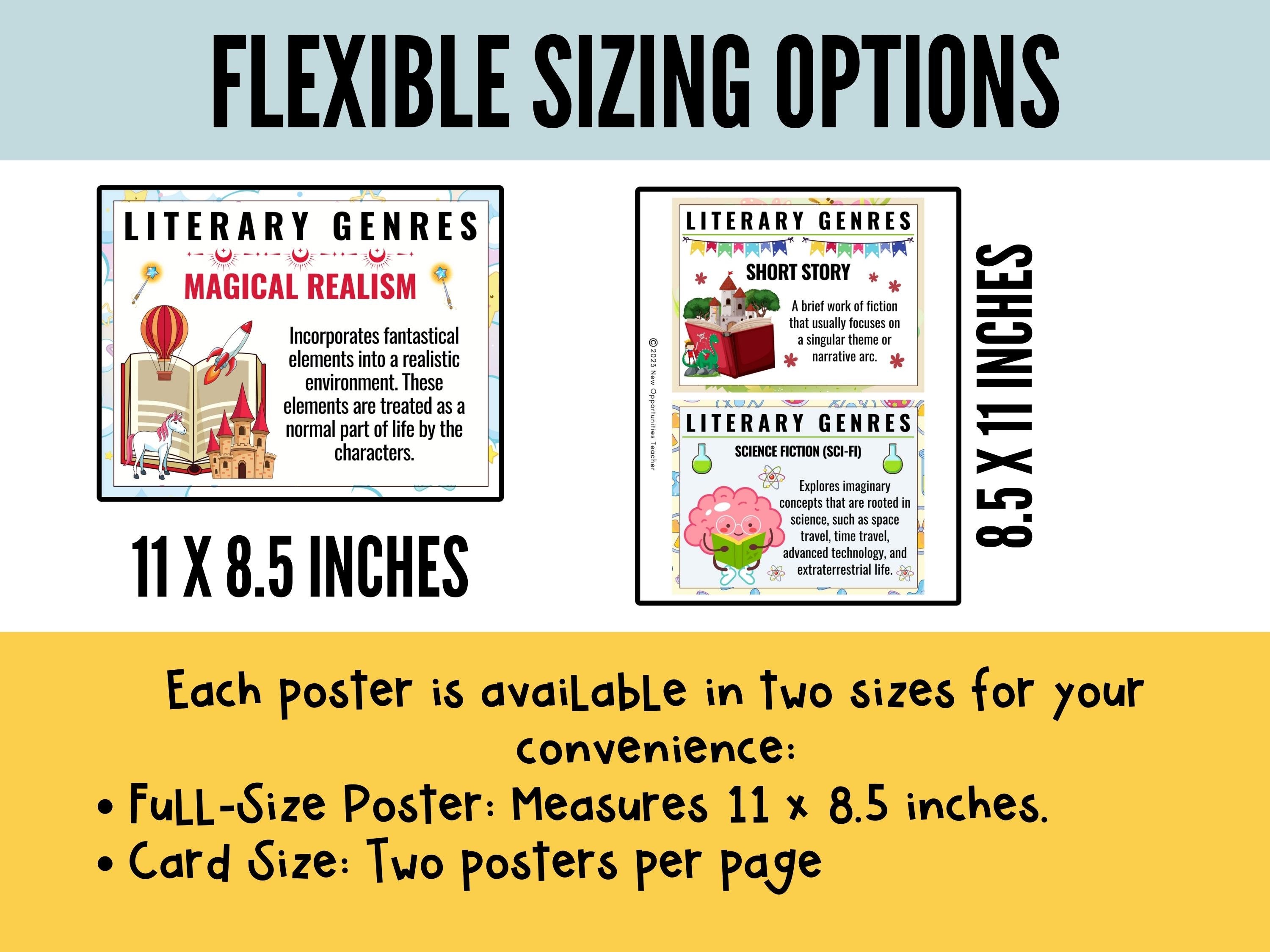 National Book Month Bulletin Board Set - Literary Genres Posters ...