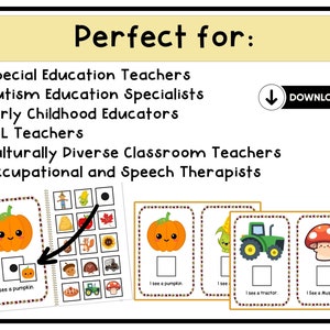 Autumn Adapted Book, Special Education, Interactive Learning (digital ...