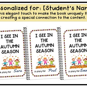 Autumn Adapted Book, Special Education, Interactive Learning (digital ...