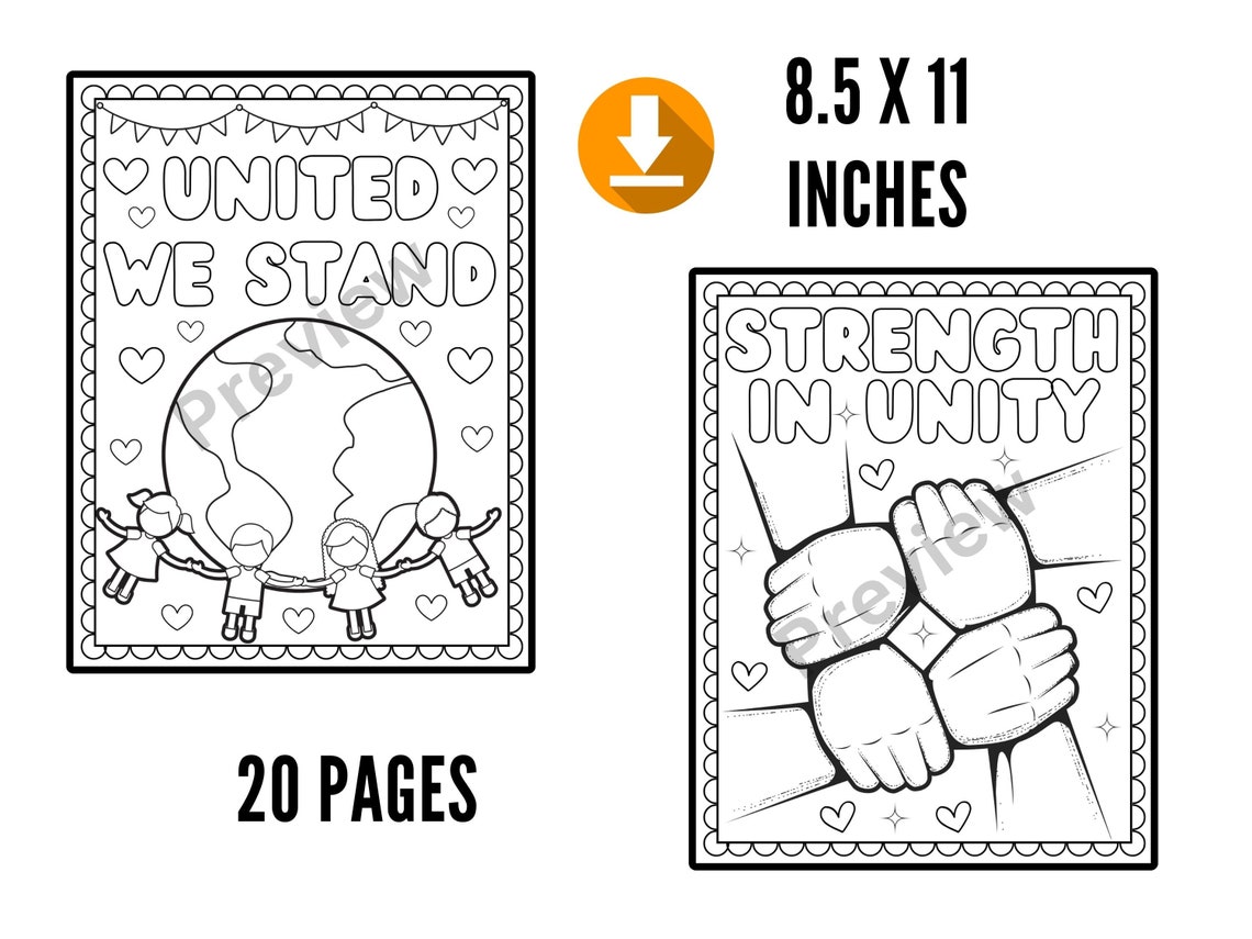 National Bullying Prevention Month Coloring Pages - 20 Anti-bullying ...