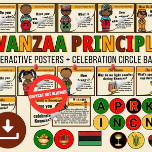 Kwanzaa Principles Interactive Bulletin Board Kit - Kwanzaa Interactive ...