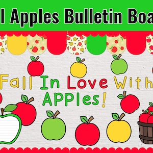 Printable Apple-themed Bulletin Board Set Fall Autumn September ...