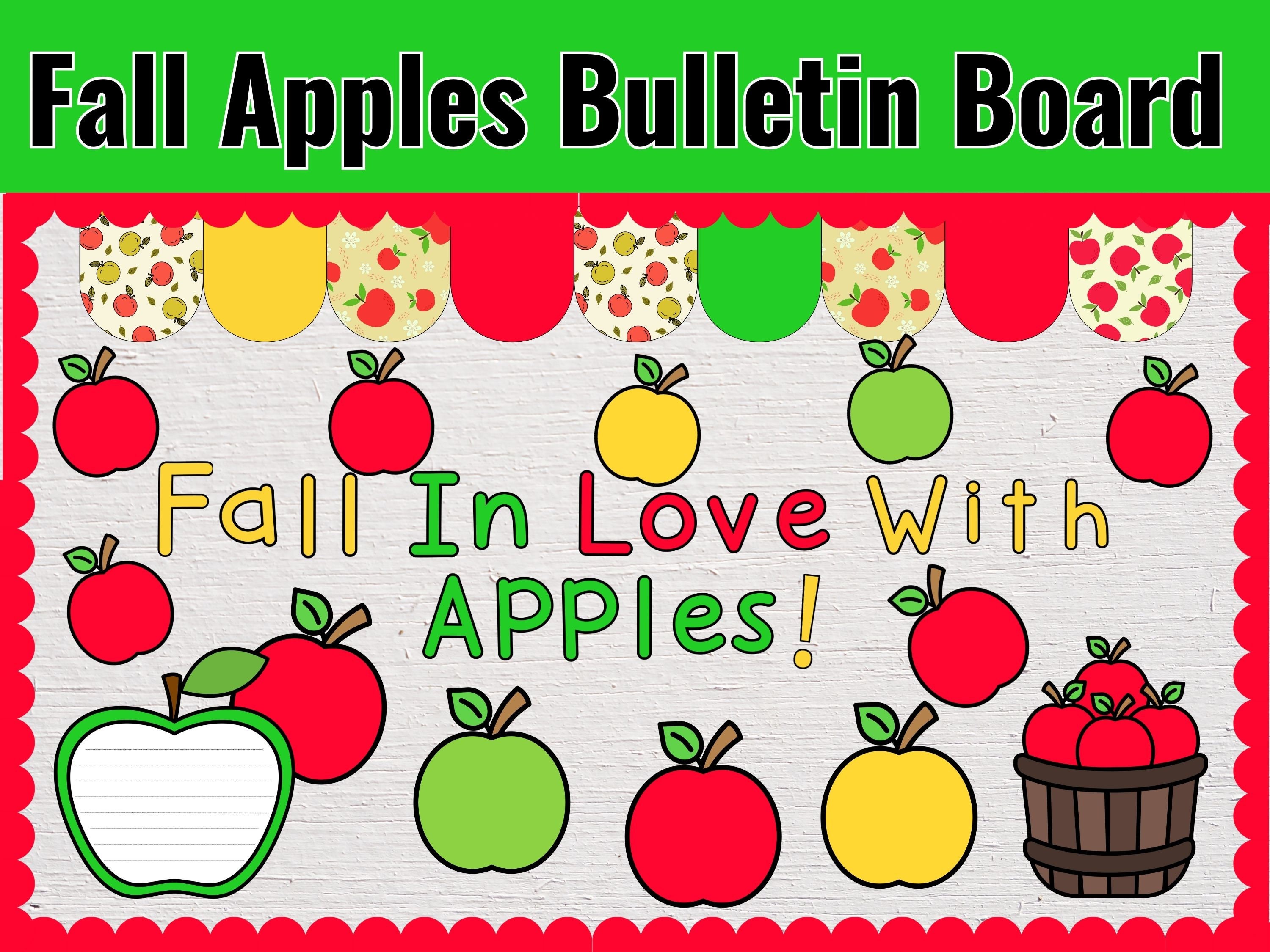 Printable Apple-themed Bulletin Board Set Fall Autumn - Etsy