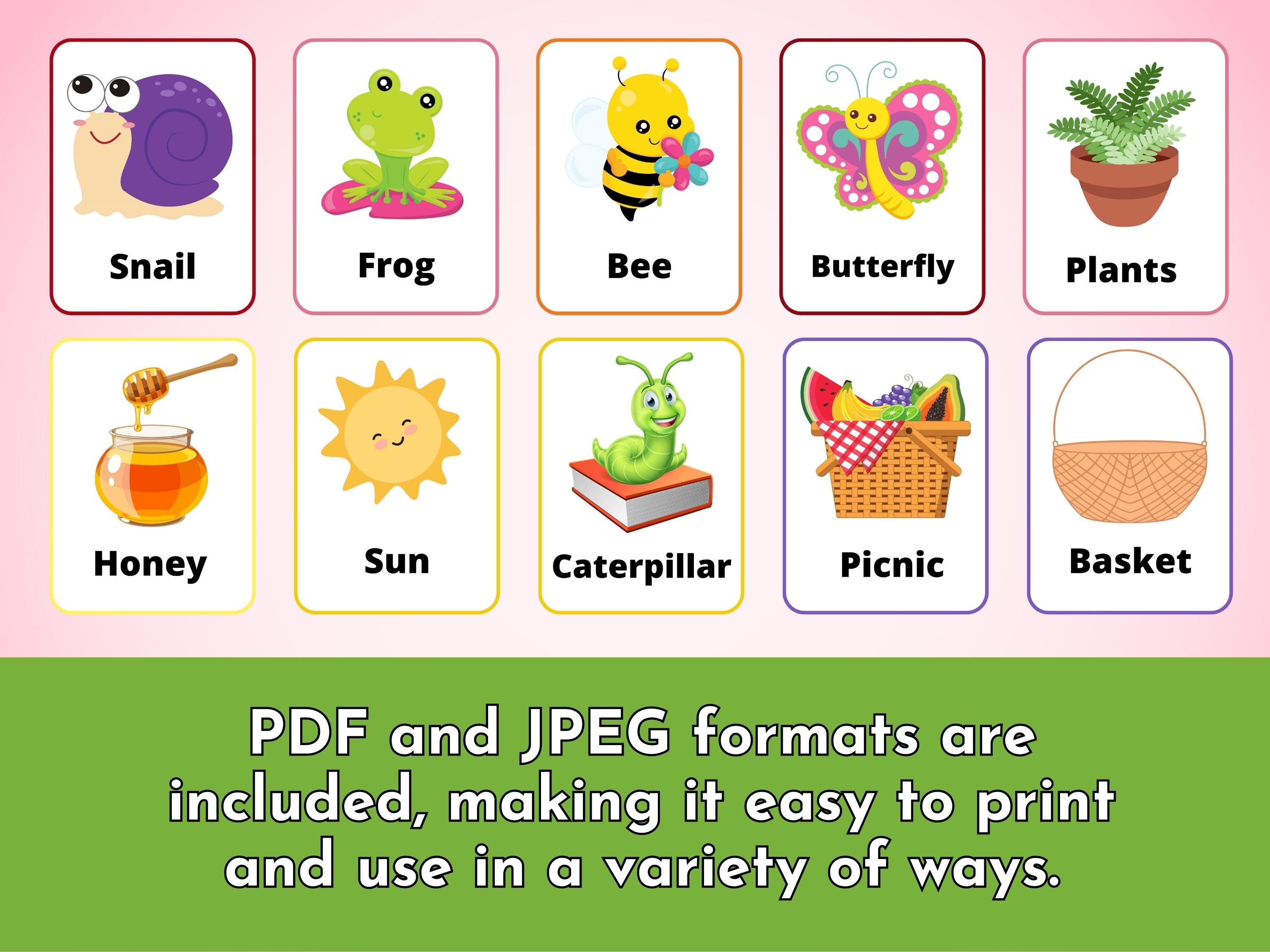 Printable Spring Sight Words Flash Cards Springtime Montessori Cards ...