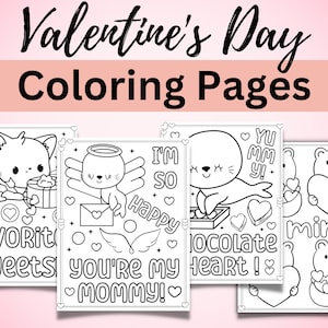 Valentine's Day Coloring Pages | Cute and Love Animal Coloring Sheets ...