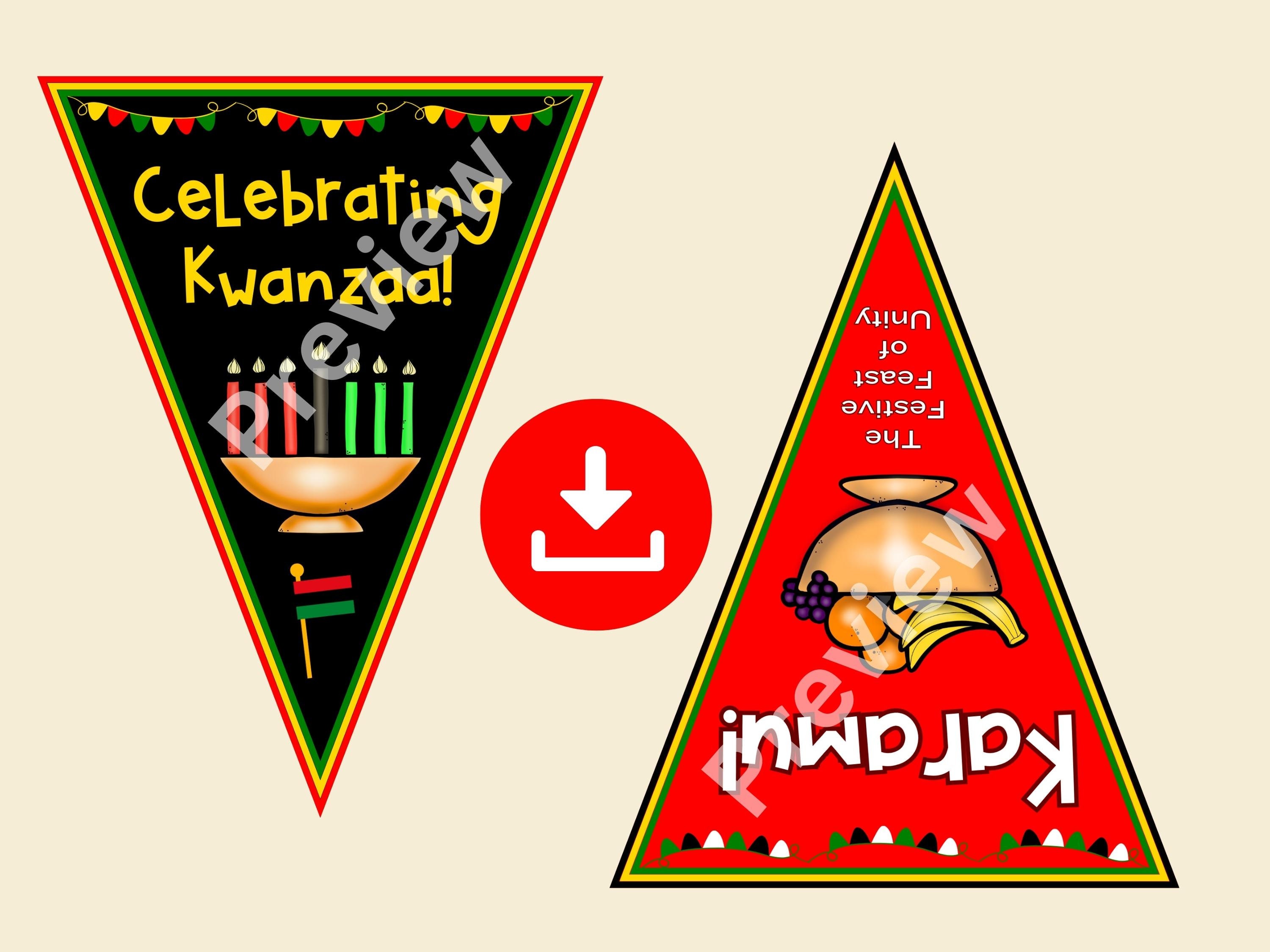 Kwanzaa Principles Banners – Classroom Decor, Set of 24 (PDF Download ...