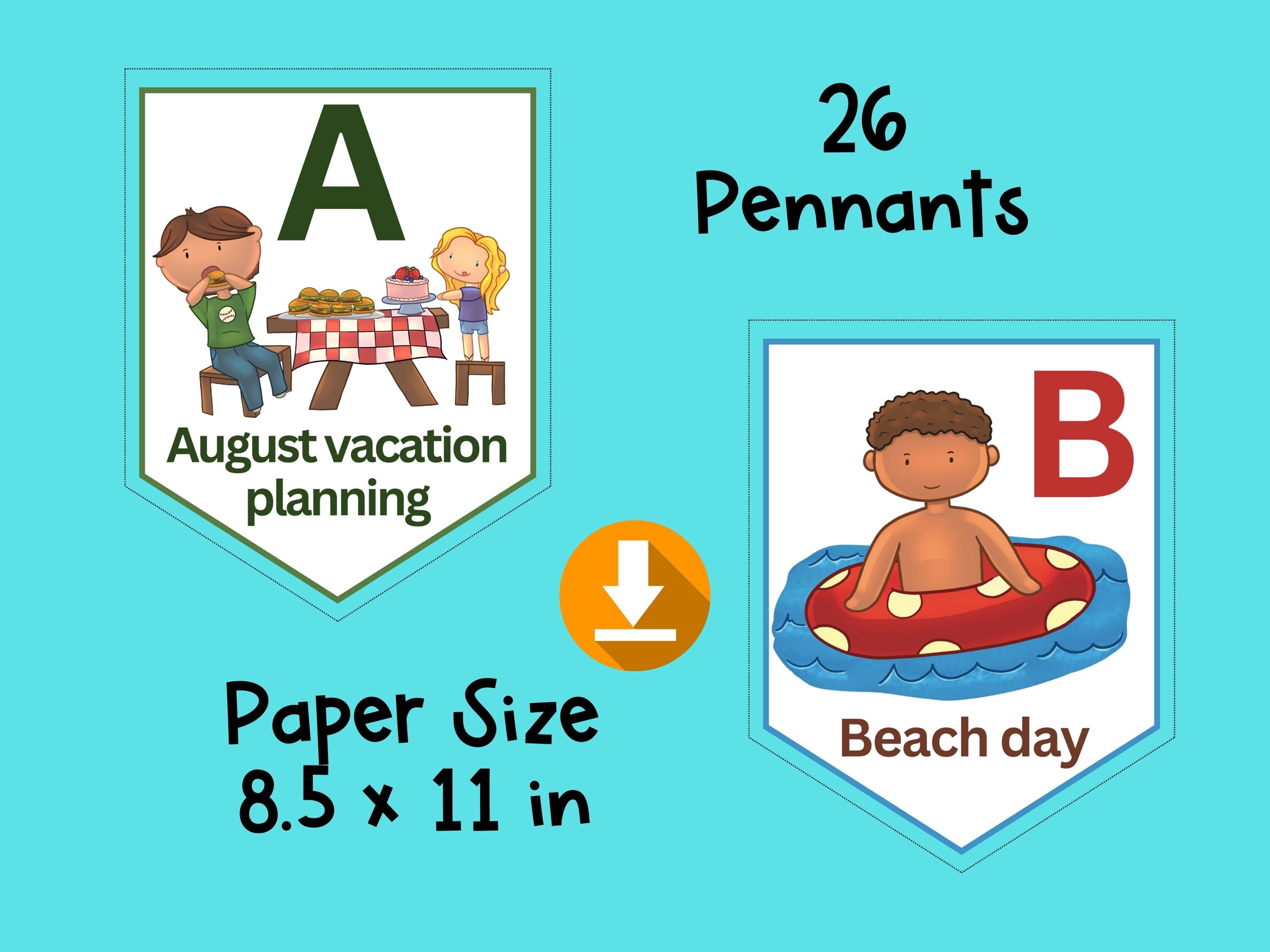 ABC Countdown to Summer Bulletin Board | Alphabet Countdown Pennants ...