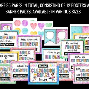 Hashtag Classroom Rules Bulletin Board | Pretty Back to School ...