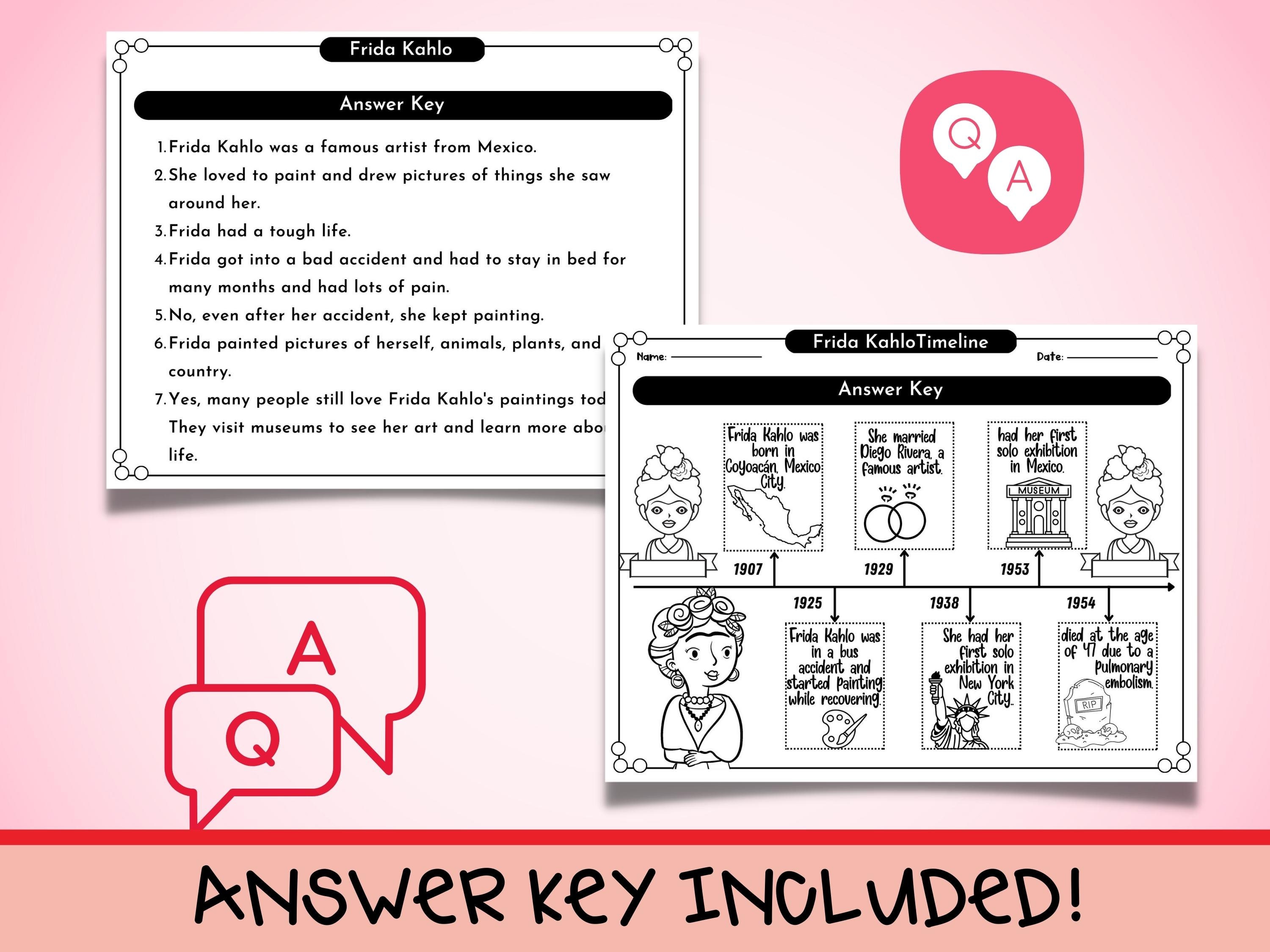 Frida Kahlo Reading Comprehension Passage Women History Month ...