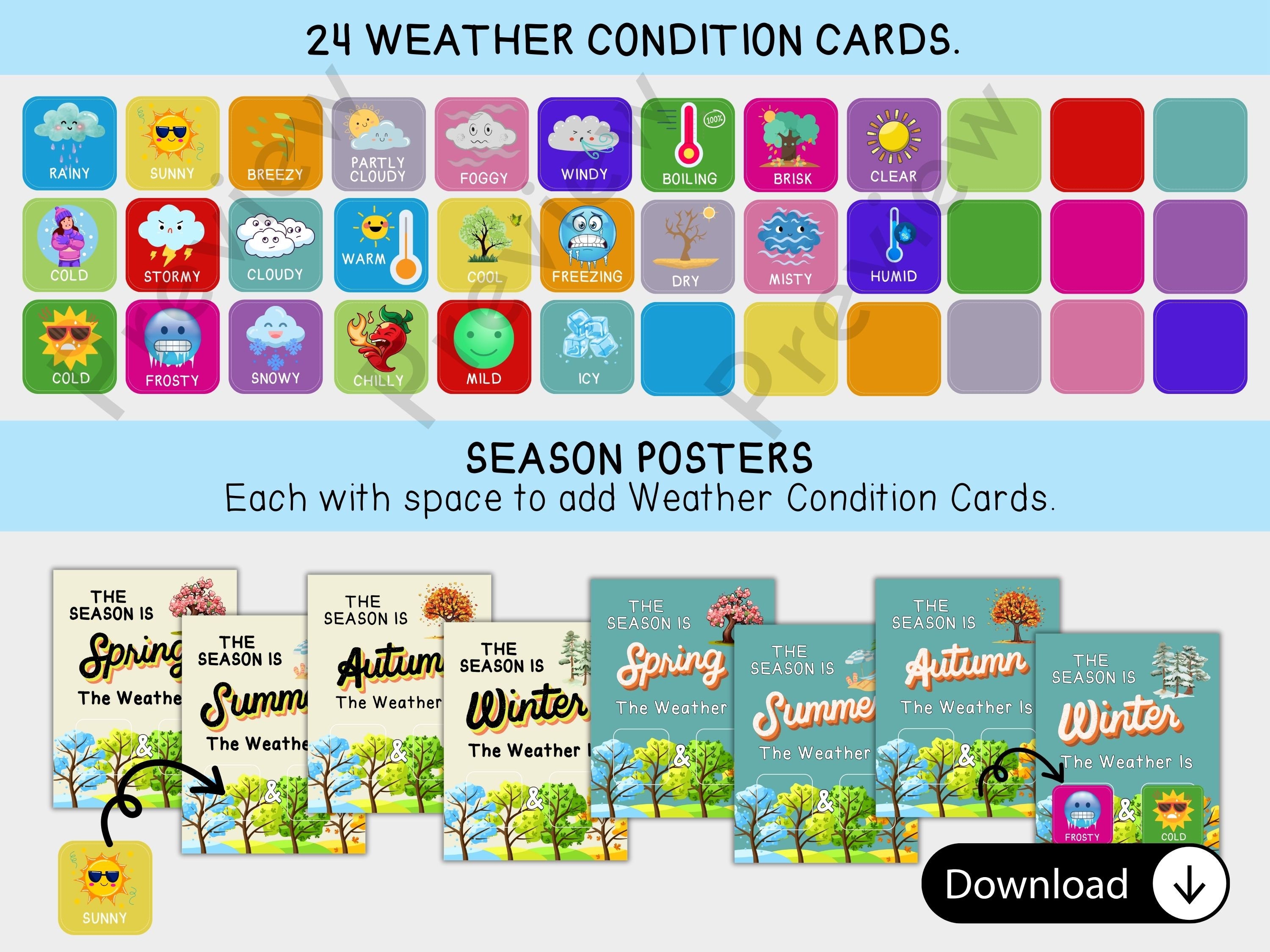 Classroom Calendar Weather Station Bulletin Board Set (digital Download ...
