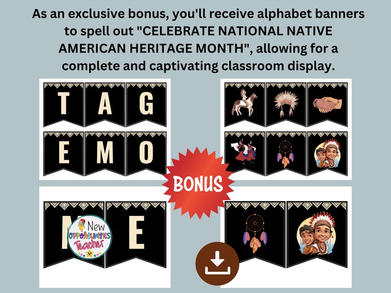 Native American Heritage Month Bulletin Board Set 37 Native - Etsy