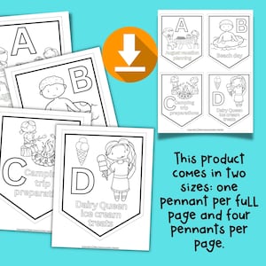 ABC Countdown to Summer Bulletin Board Coloring Pages | Alphabet ...
